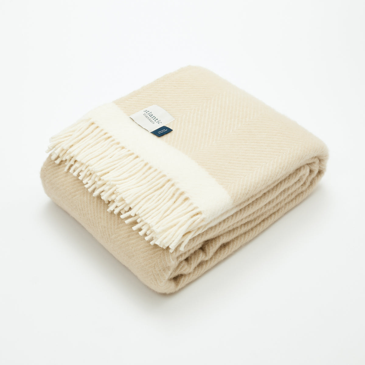 Wool Blanket | Sand Dune Herringbone | Atlantic Blankets